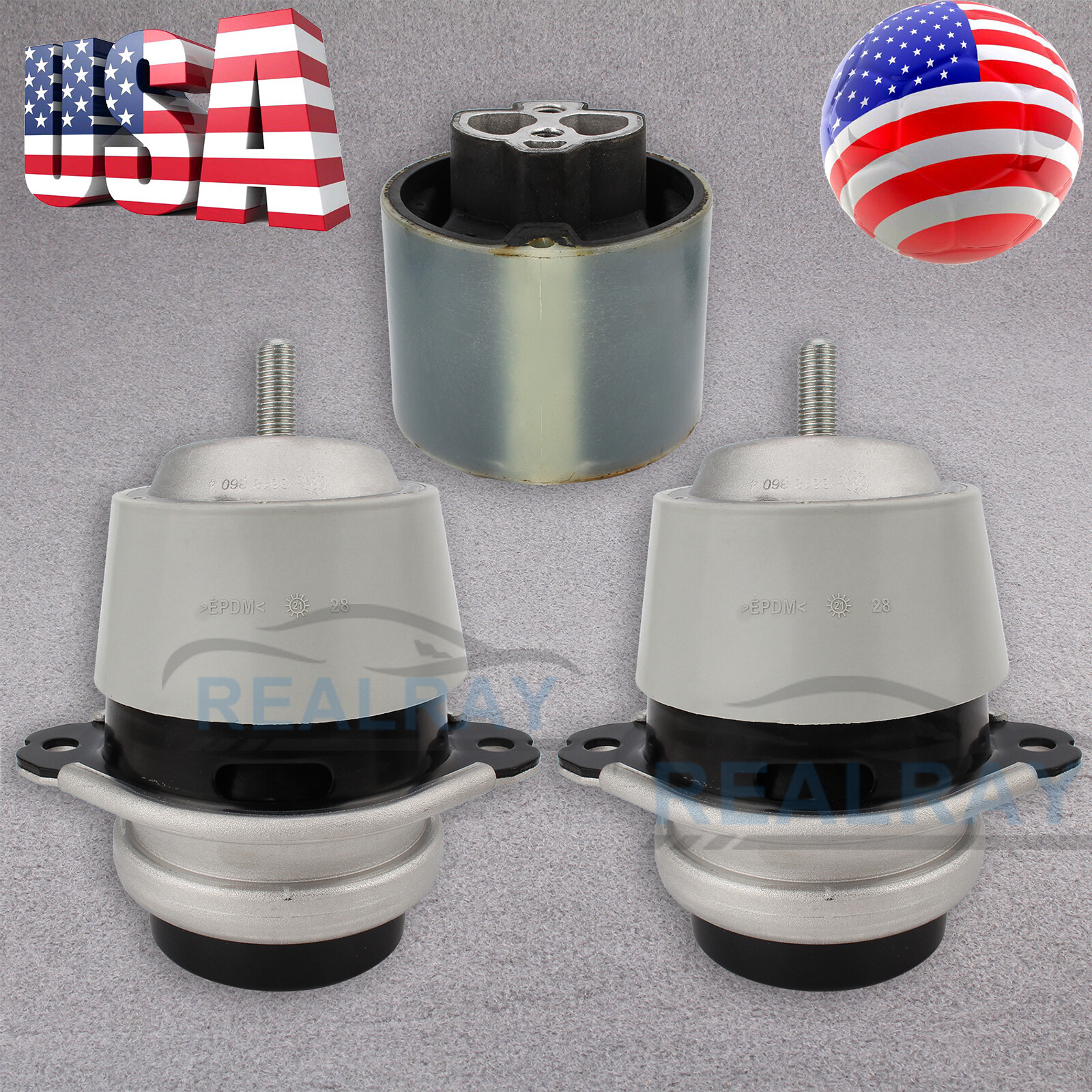 For Audi Q7 VW Touareg Left & Right Engine Motor Mount + Trans Mount ...