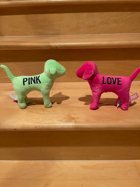 Victoria's Secret LOVE PINK Plush Dog--LOT of 2--New!! | eBay