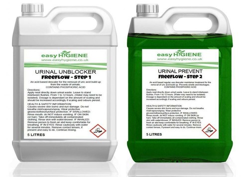 URINAL CARE STARTER KIT FREEFLOW CLEANER Descaler URIC ACID scale build ...