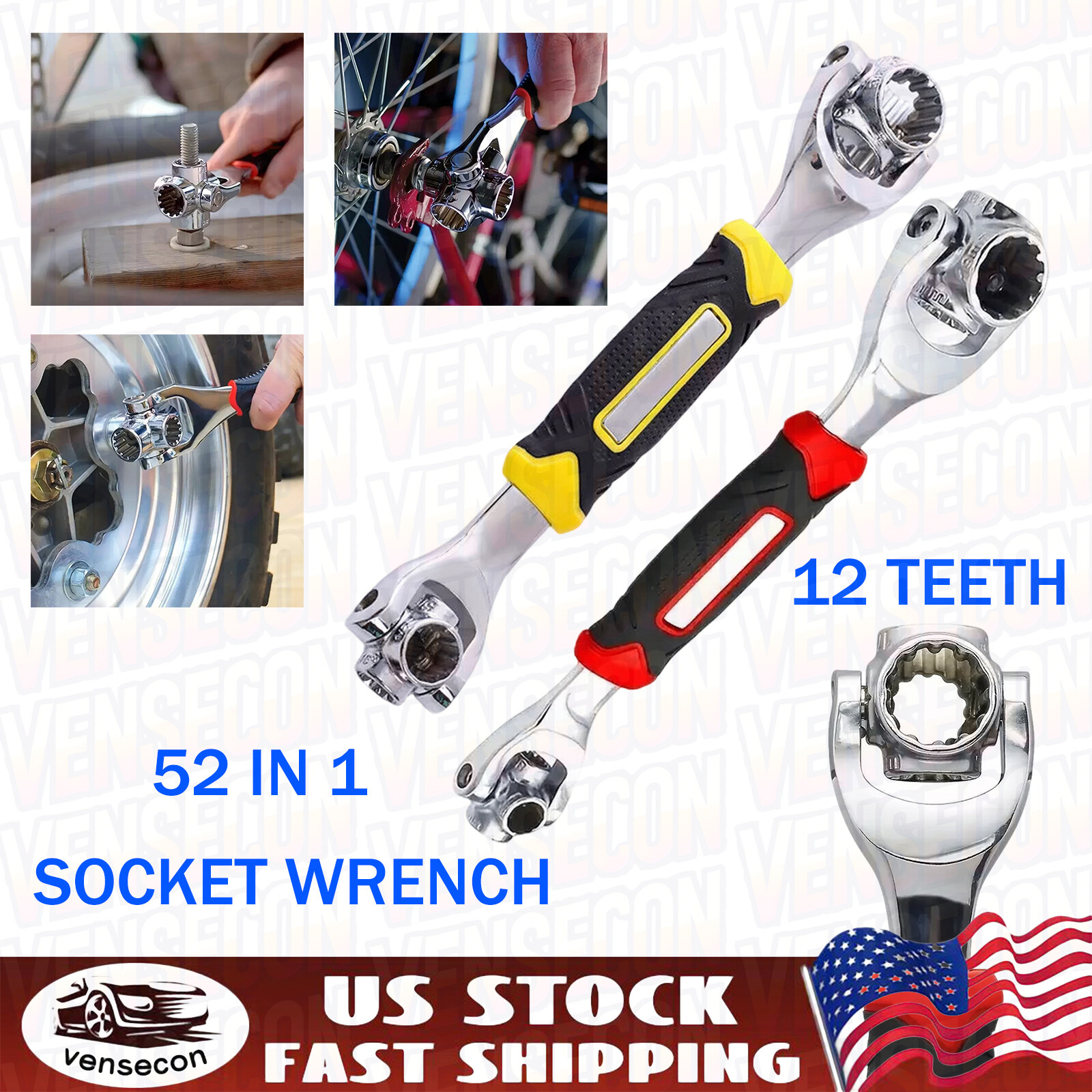 52 in 1 Universal Wrench Multi-Function Socket Tiger Spanners ...