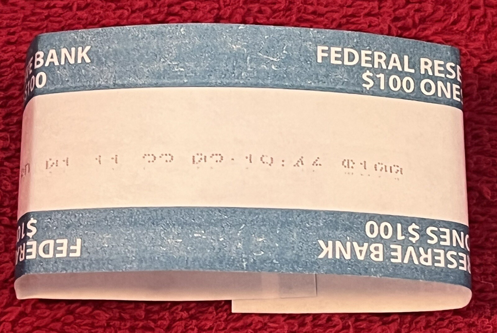 5 FEDERAL RESERVE BANK STRAPS! FROM SEALED SECURITY DELIVERY POUCH ...