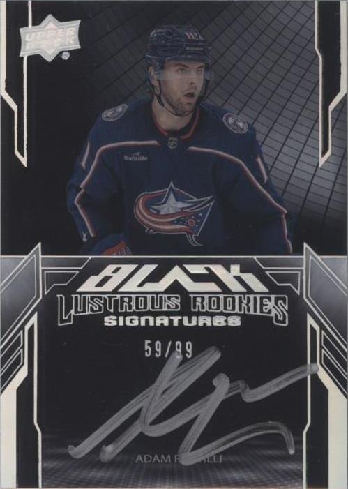 2023-24 SPx - Ud Black Lustrous Rookie Signatures Adam Fantilli #LRA-AF ...