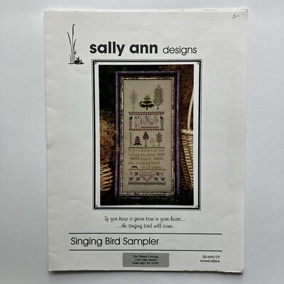 Sally Ann Designs Singing Bird Sampler Cross Stitch Pattern Chart ...