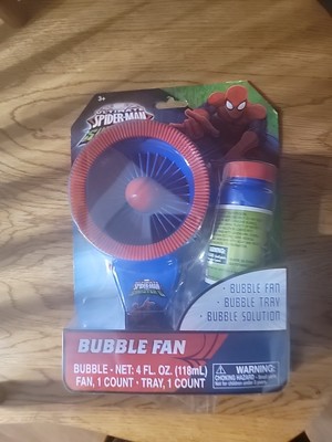 Marvel Spiderman Bubble Fan Machine Motorized Fan W/ Bubble Solution ...