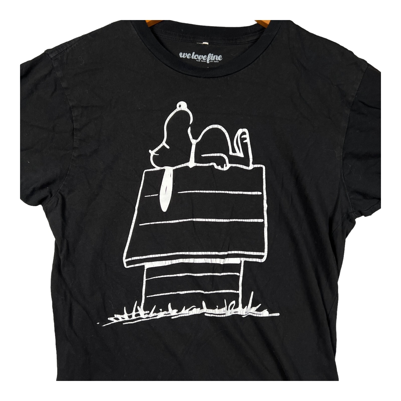 Peanuts We Love Fine Snoopy Dog House Tee T Shirt Bla… - Gem