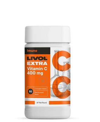 LIVOL EXTRA Vitamin C 400 mg with blackcurrant flavor, 50 tablets | eBay