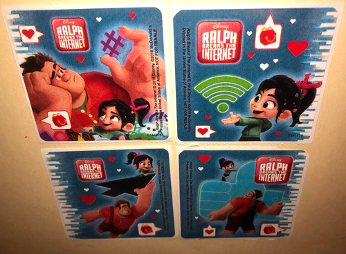 Wreck It Ralph movie promo McD Mcdonalds exclusive sticker lot disney ...