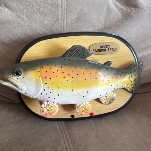 Rocky Rainbow Trout Singing Fish Motion Activated Wall Untested! | eBay