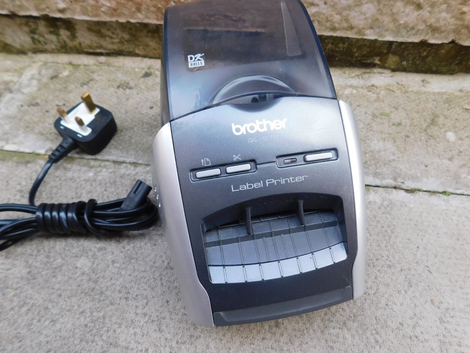 Brother QL-570 Label Printer Thermal USB With Power Cable POWER TESTED ...