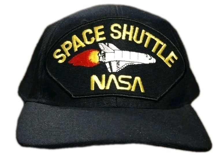 Vintage Space Shuttle NASA Snapback Hat Black NWOT Ea… - Gem