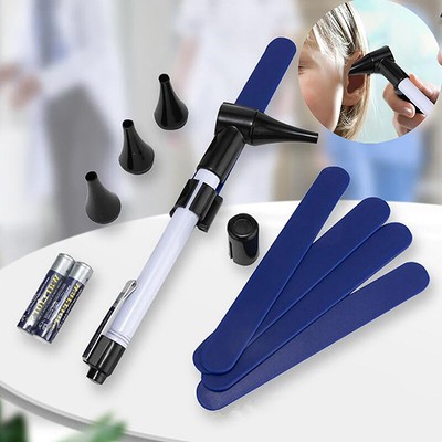Professional Otoscope Kit Pen Shape Earcare Diagnostic Medical Ear Nose ...