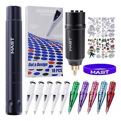 Mast Tattoo Kit Tour Air Wireless Tattoo Pen Machine Gun Kit Practice ...