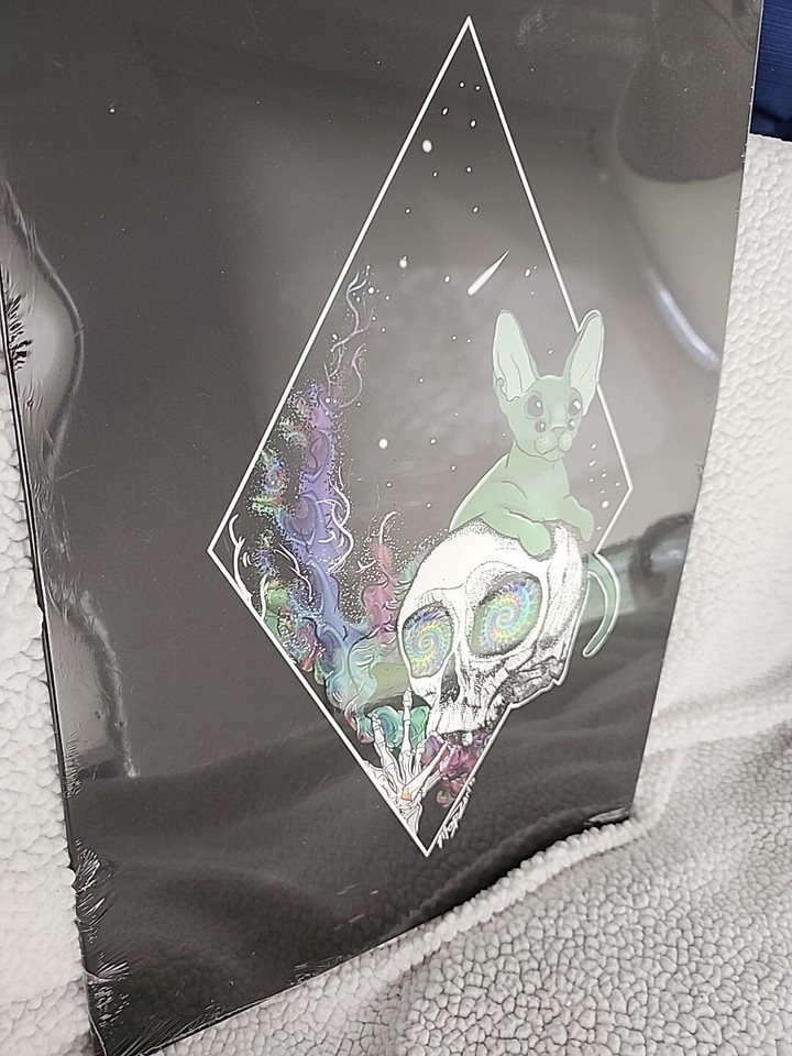 Displate Metal Poster Space Cat 420 New Still In Shrink Wrap Packaging ...