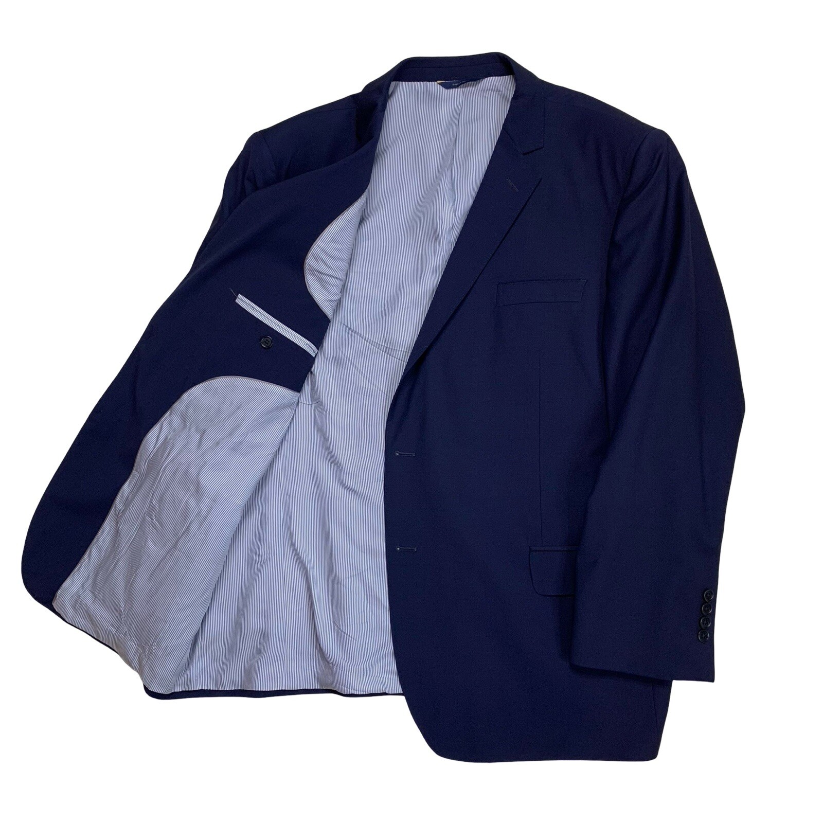 Mens 50 R Brooks Brothers Madison Fit " Explorer " Solid Navy Blue Wool ...