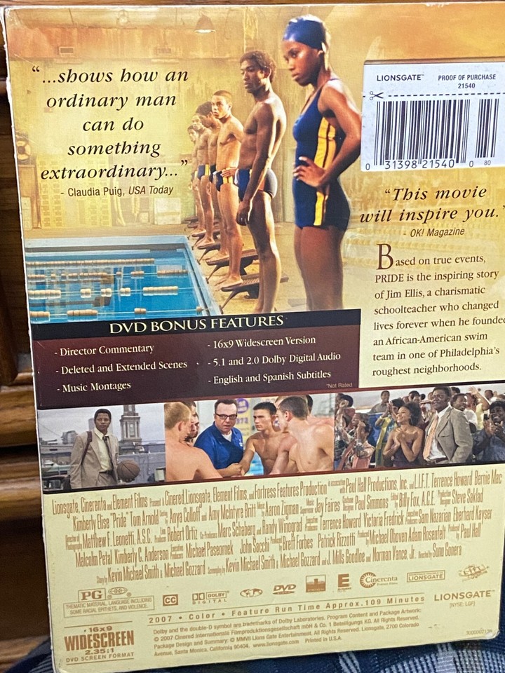 Pride (2007) (DVD, 2007) Terrence Howard/Bernie Mac *Pre-Owned/Nice* w1 ...