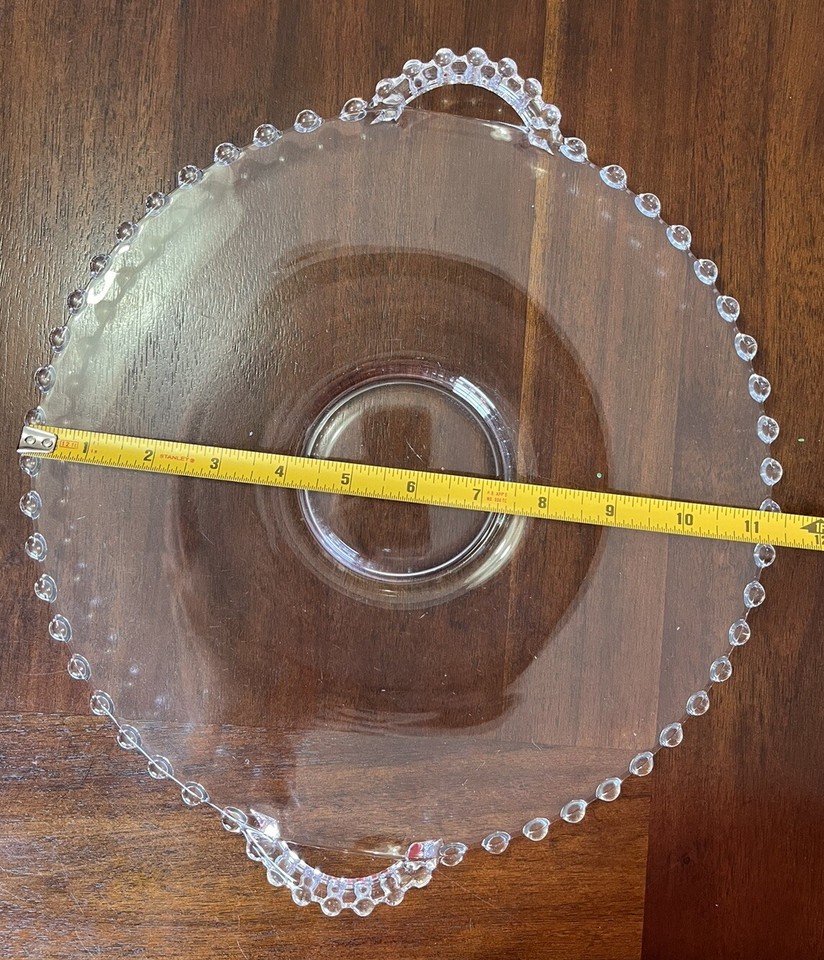 Candlewick Imperial 2 Handle Handled Round Tray Platter Dish 12" EUC | eBay