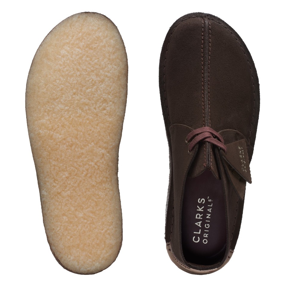 NEW Clarks Originals Desert Trek Brown Suede LEATHER "BANK ROBBER" Lace ...