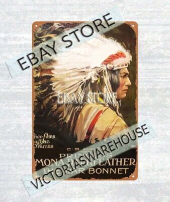 1914 War Bonnet Movie Poster native American Indian feather headdress ...