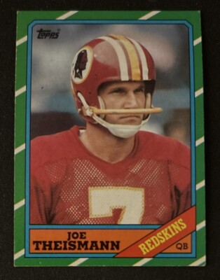 1986 Topps Joe Theismann Football Card #171 Redskins QB VG O/C | eBay