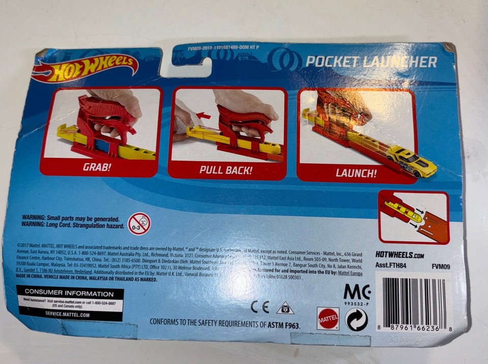 HOT WHEELS POCKET LAUNCHER RACE ANYWHERE WITH CAR INCLUDED RED | eBay