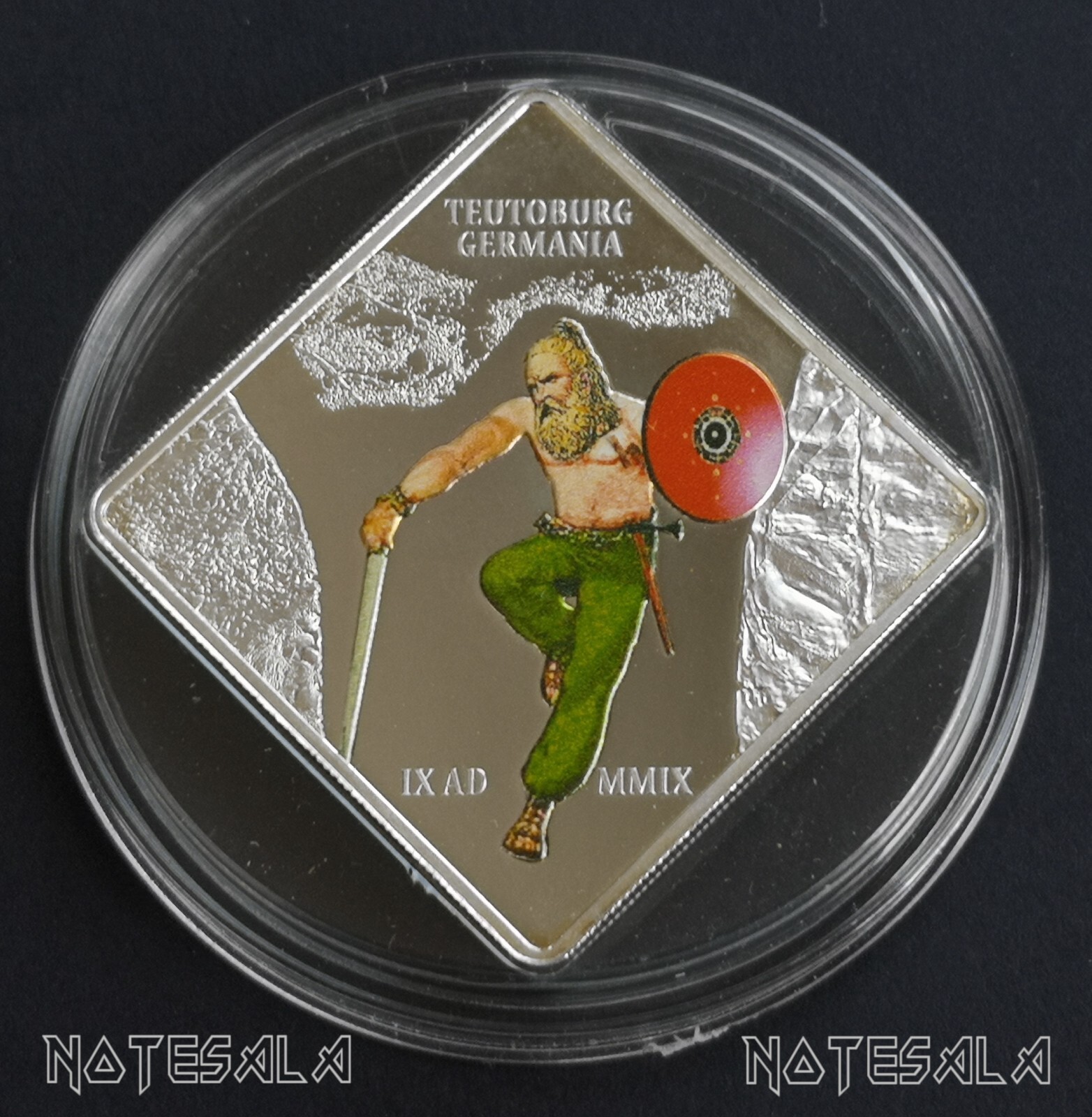 PALAU 1$ DOLLAR 2009 Teutoburg Battle Germanic Warrior Arminius Coin ...