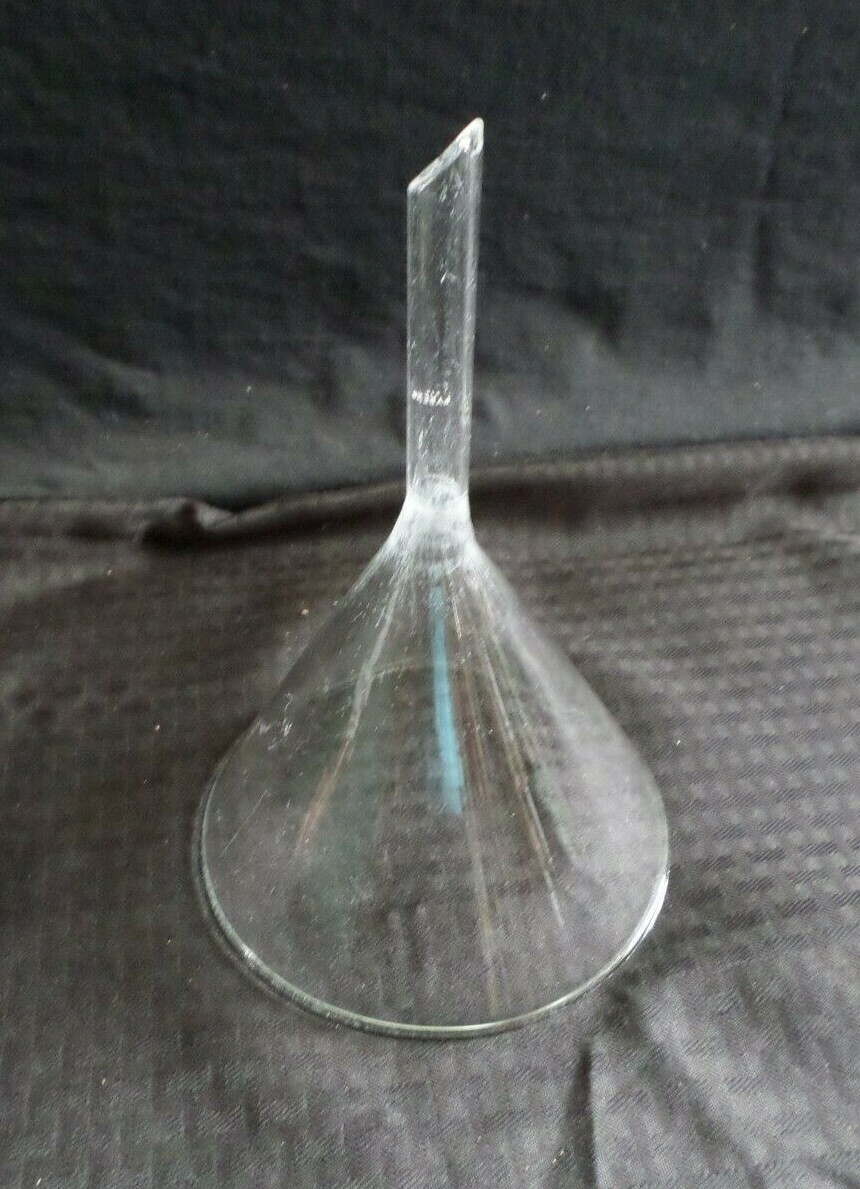 Corning Pyrex 147mm ID Glass 60° Angle Filling Funnel, Short Stem ...