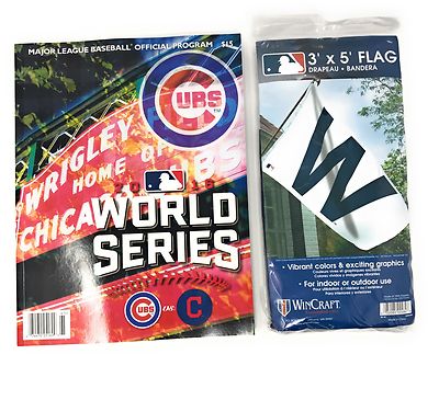 2016 Official MLB World Series Program Plus Official 3' x 5' W Flag | eBay