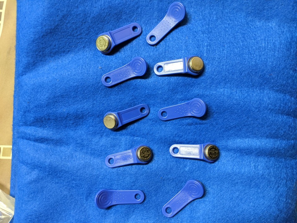New ~ 10 Exaktime System Jobclock Job Clock ibutton Keytabs ~ 10 Blue ...