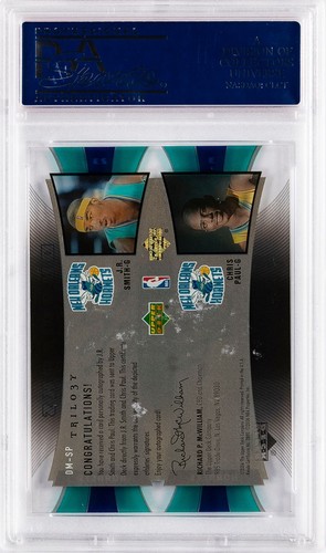 2005 UPPER DECK TRILOGY DUOMARKS CHRIS PAUL/J.R. SMITH RC DUAL AUTO /75 ...