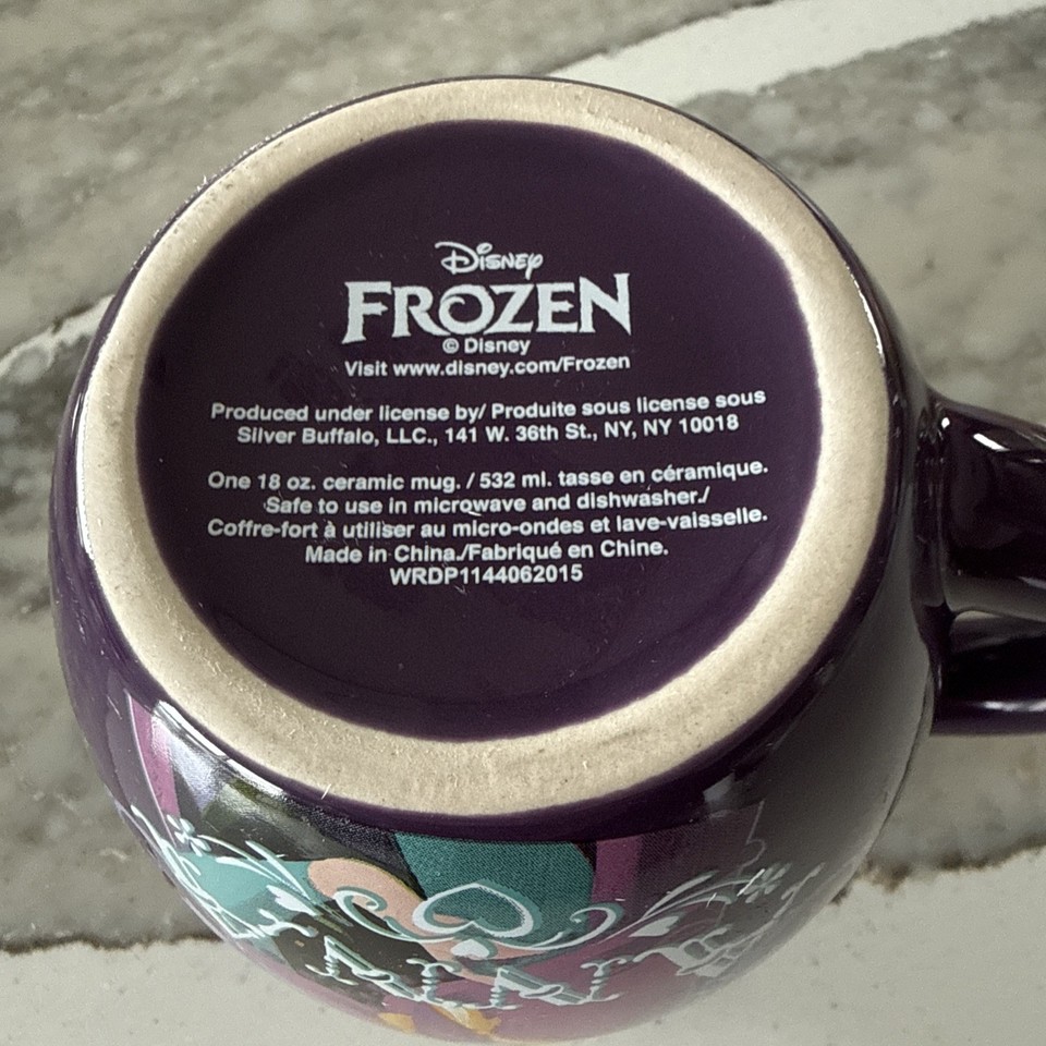 Large Disney Frozen Purple Mug with Elsa & Anna – 18 oz (New) | eBay