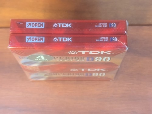 TDK Superior D90 Normal BIAS 90 Minute Cassette Tapes 4 Pack SEALED ...