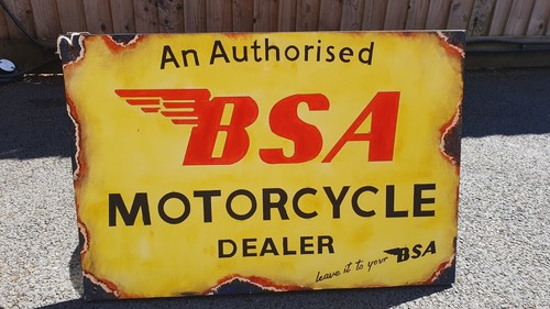 BSA Motorcycle Dealer Sign Authorised | eBay UK