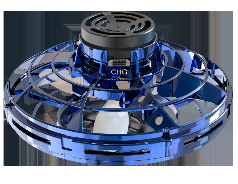 Mini Fingertip Gyro Interactive Decompression Toy Drone LED UFO Type ...