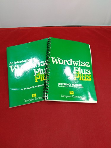 WordWise Plus Reference Manual & Intro manual by Computer Concepts for BBC Micro | eBay Australia