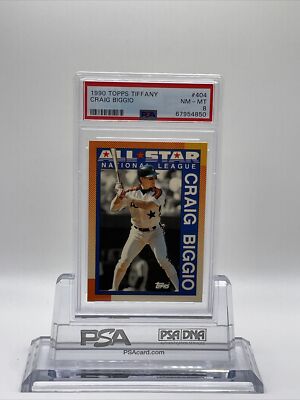 1990 Topps TIFFANY Craig Biggio Baseball Card #404 PSA 8 Near Mint-Mint ...