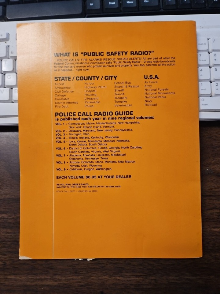 Radio Shack Police Call Frequency Guide 1995 Edition Volume 4 | eBay