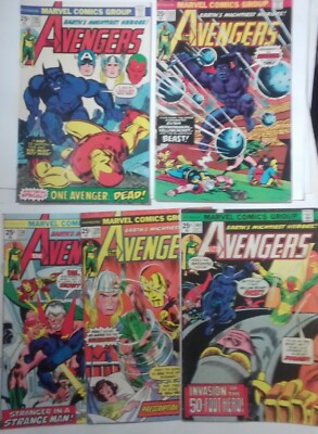 Avengers #136 - 140 (1974) *Harlan Ellison Story* Marvel Comics | eBay ...