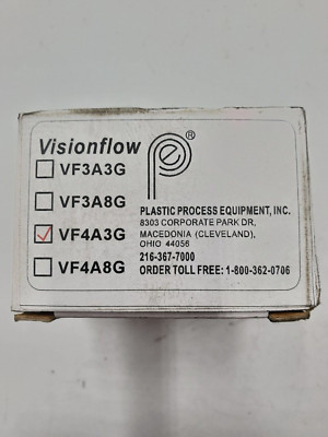 Visionflow VF4A3G Plastic Process Equipment Water Flow Meter 3 GPM 1/2" NPT Pipe | eBay