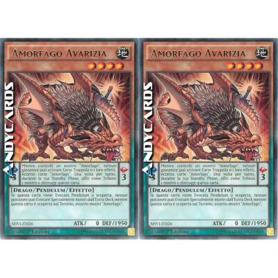 2x AMORFAGO AVARIZIA • (Amorphage Greed) • Rara • SHVI IT026 • YUGIOH ...