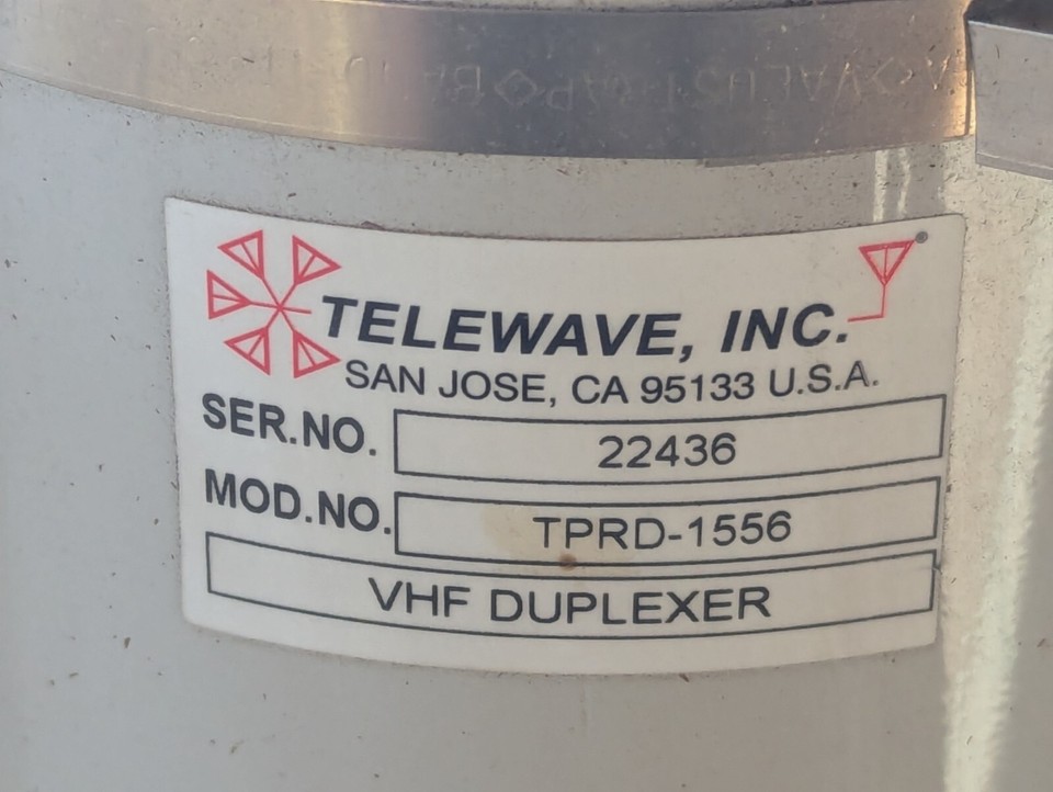 Telewave VHF Duplexer TPRD-1556 144-174 350W 400k Separation 2M capable ...