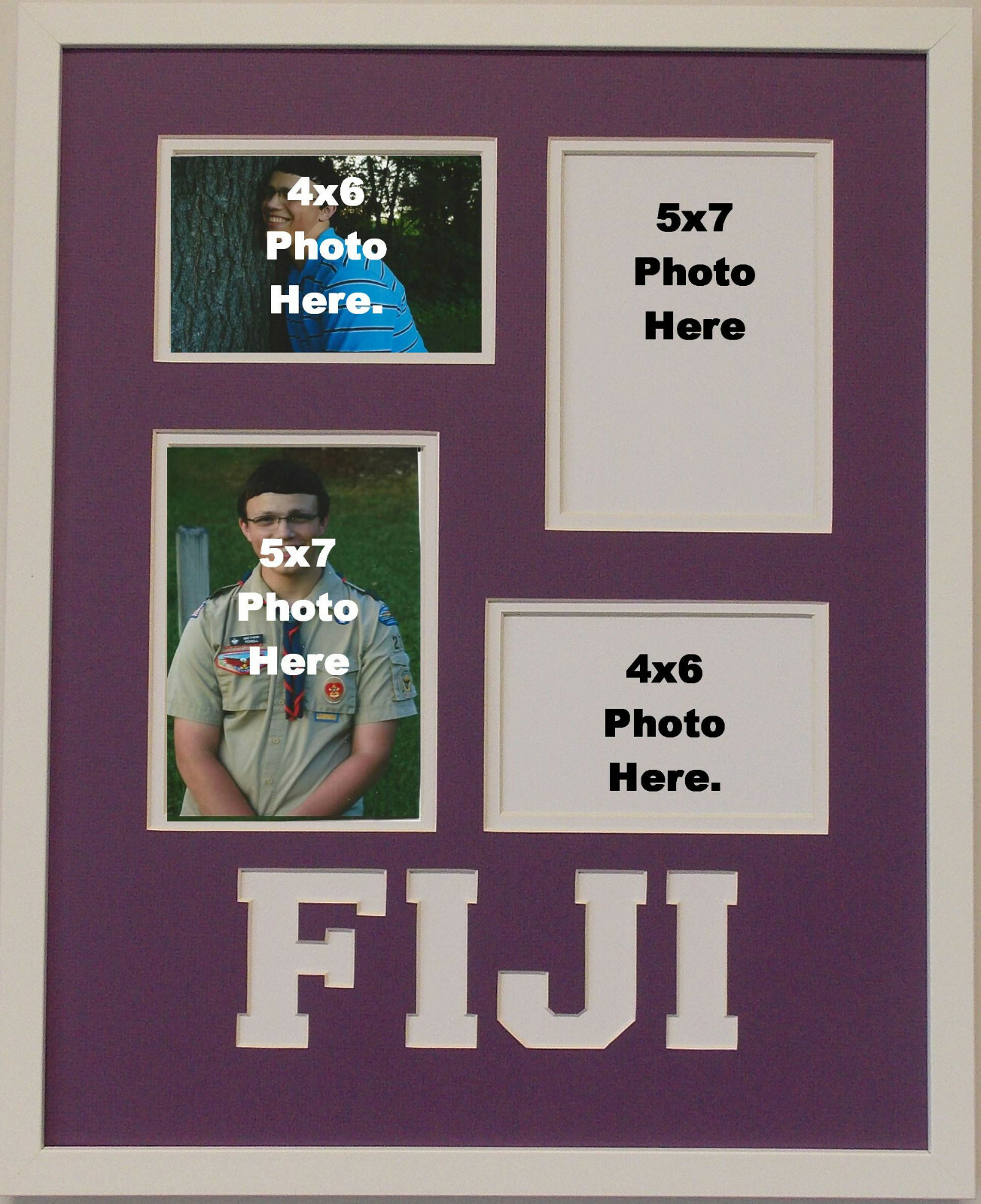 Phi Gamma Delta FIJI Fraternity Licensed Picture Frame Collage 2-4x6 2 ...