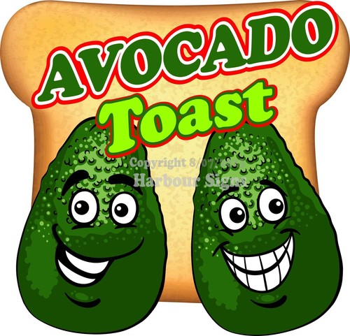 Avocado Toast DECAL (CHOOSE YOUR SIZE) Food Truck Concession Vinyl ...