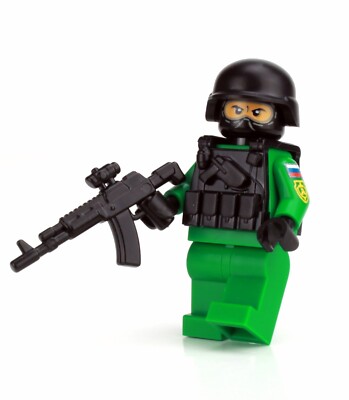 Battle Brick Russian Army Green Soldier made with real LEGO® minifig | eBay