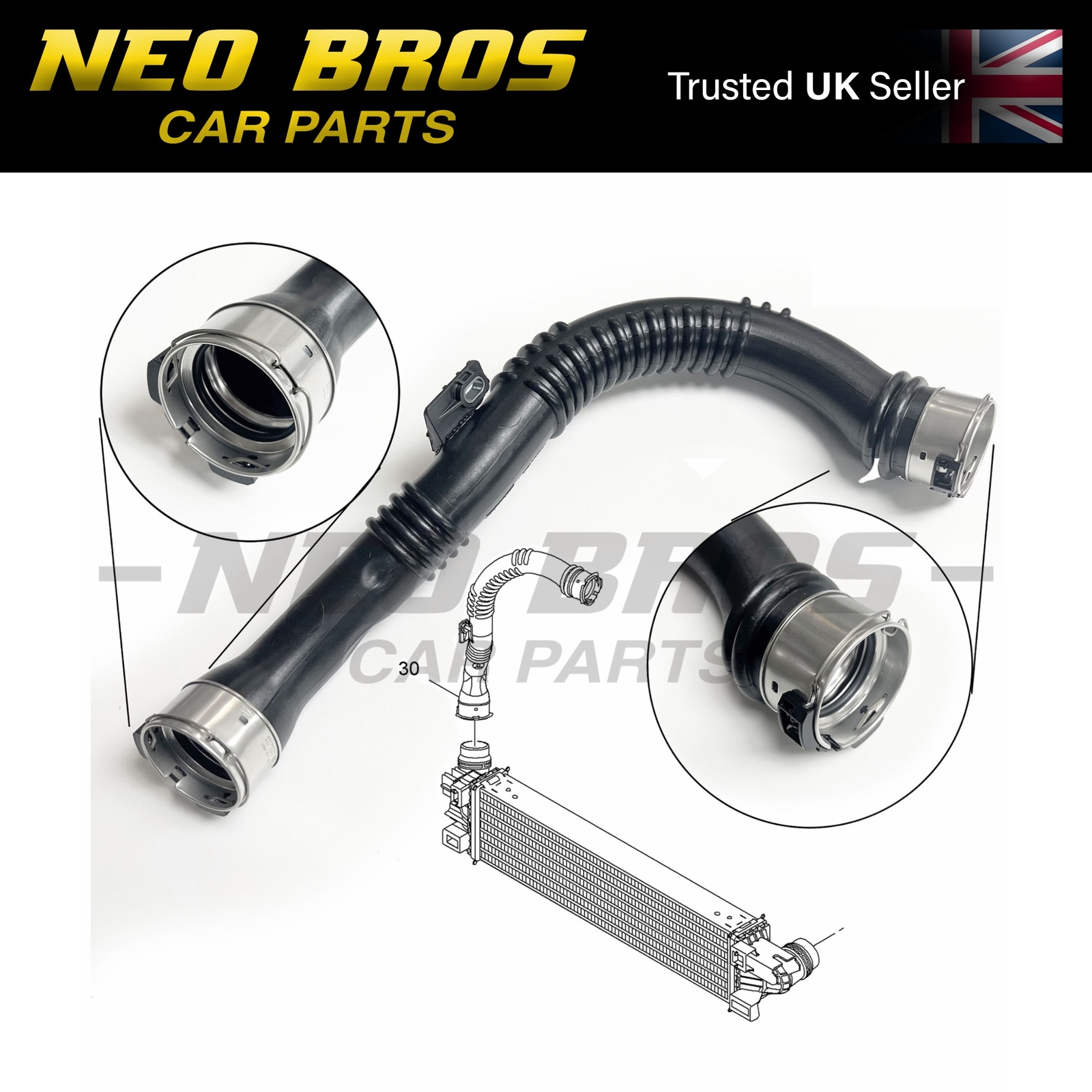 OE Turbo Boost Intercooler Hose Pipe Vauxhall Vivaro B 1.6 CDTi Diesel ...