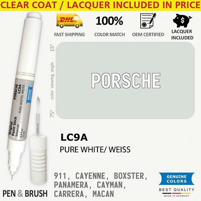 LC9A Touch Up Paint for Porsche White 911 CAYENNE BOXSTER PANAMERA ...