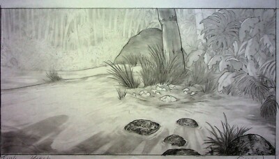 Pixie Hollow Games SIGNED Dennis Greco Production Hand Drawn Background ...