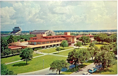 1960 TEXAS A & M UNIVERSITY Postcard Memorial Student Center WWI & WWII ...