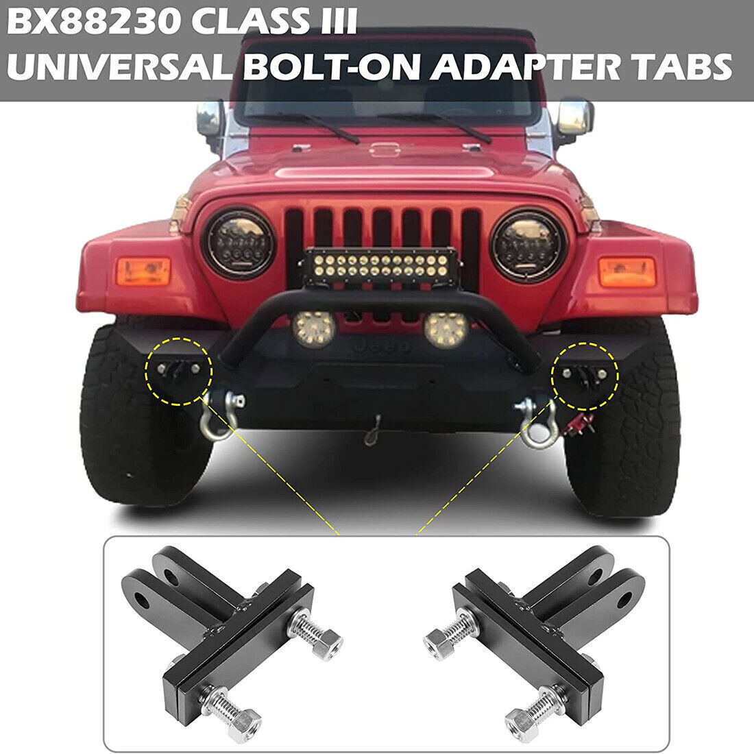 BX88230 Bolt-On Base Plate Bracket Kit For Blue Ox Tow Bars, Jeep ...