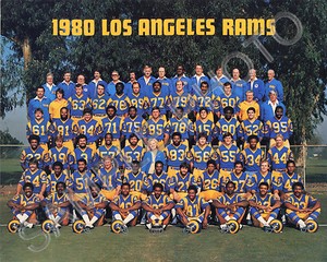 1980 los angeles rams fußballmannschaft 8x10 foto | eBay