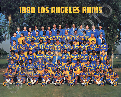 1980 LOS ANGELES RAMS FOOTBALL TEAM 8X10 PHOTO | eBay